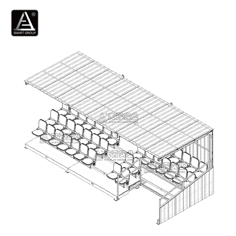 40GP/20GP Sports Mobile Container Grandstand Seating Container Grandstands Modular Tribune ...