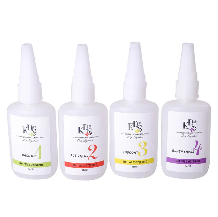 Kds Dipping Powder Nails System Liquid Glue,Base Top Activator 2oz ...