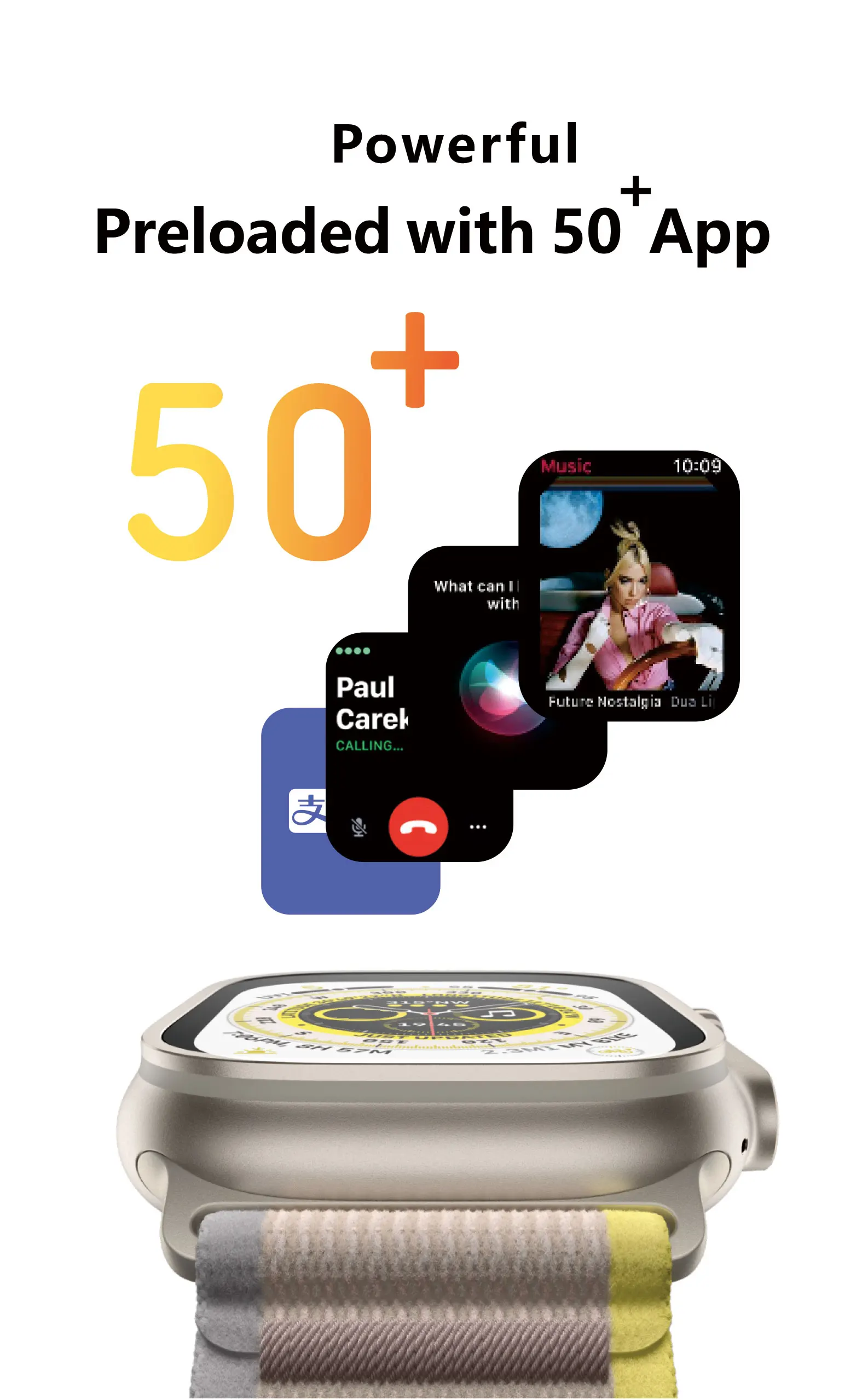 Reloj Inteligente H11 Ultra,Dispositivo Con Carga Inalámbrica,2,02 ...