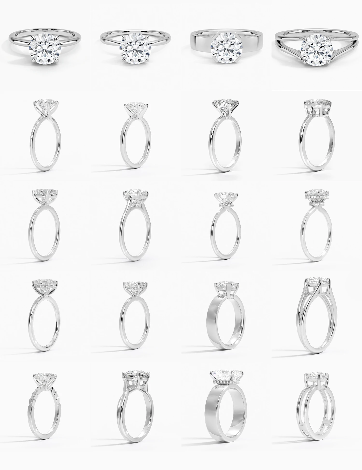 Custom Lab Diamond Rings 18k Wedding Band Gold Ring Gia Certificated ...