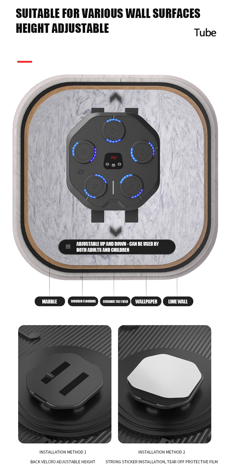 Music Boxing Machine Electronic Boxing Reaction Target Rhythm Wall ...