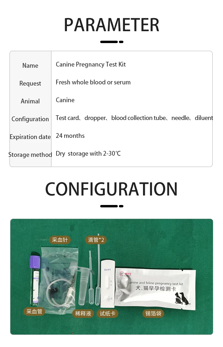 Canine/feline Pregnancy Test Kits 28 Days Rapid Test Pet Veterinary ...
