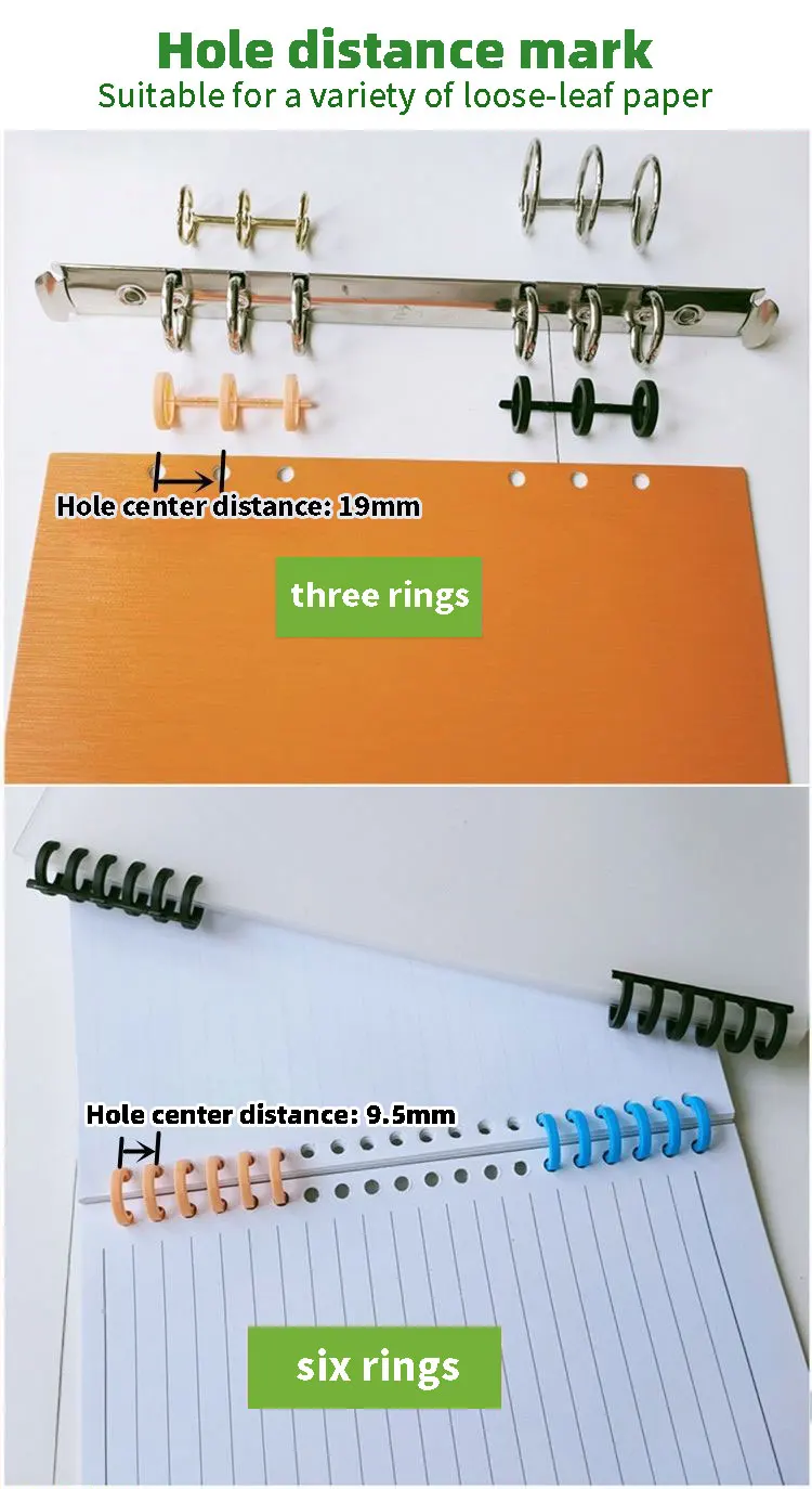 Spiral Strip A4 Circle Ring Binder Loose-leaf Paper Book Hole Binding ...