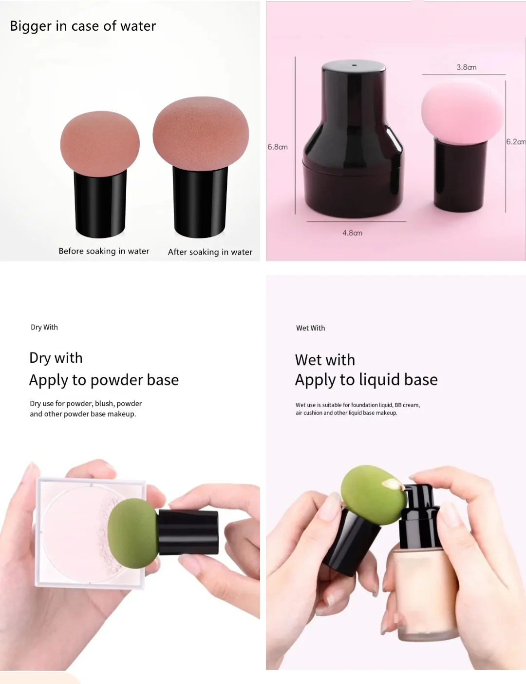 Wholesale Triangle Velvet Powder Puff for Makeup - Private Label ...