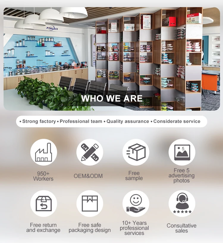 Kitchen &tabletop Vertical Glass Storage Container With Glass Lids ...