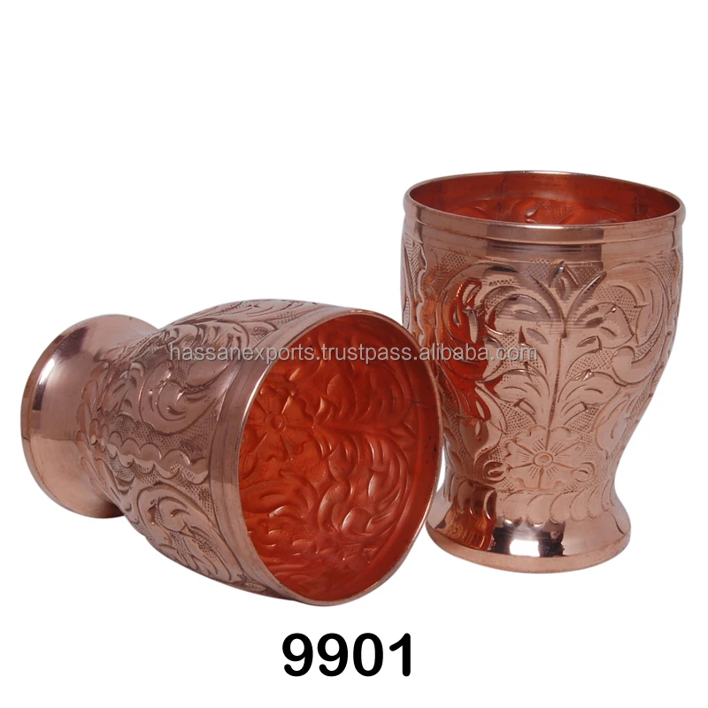 Plain Pure Copper Glass - Perfect for Water & Occasions