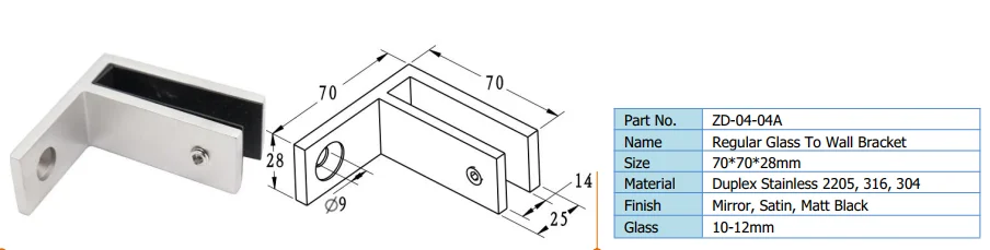 Stainless Steel 316 Frameless Pool Fencing 90 Degree Glass To Wall ...