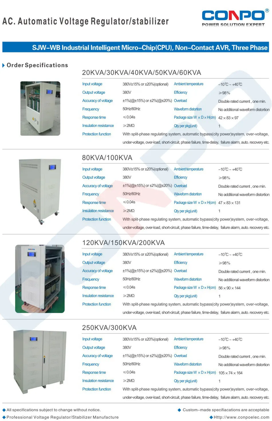 SJW-WB-300KVA 3Phase Thyristor/SCR/Non-Contact/Static/Electronic ...