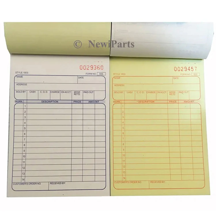 Factory Custom Size Business Receipt Book Delivery Shipping Invoice ...