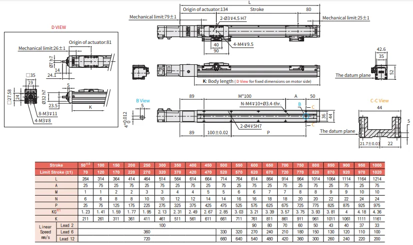 Industrial Single Axis Stage - Linear Module Actuator