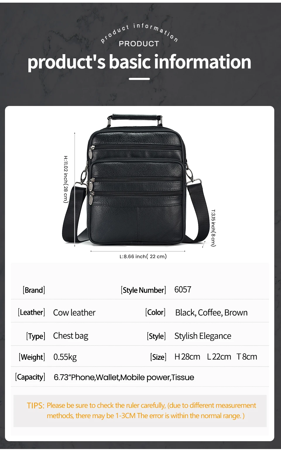 2024 Custom Design Vintage Luxury Genuine Leather Man Messenger Hand ...