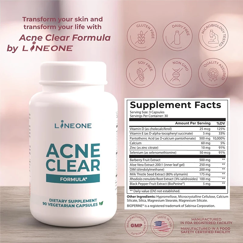 Acne Supplement Skin Care Anti Acne Cleanse Capsule Vegan Acne Capsule ...