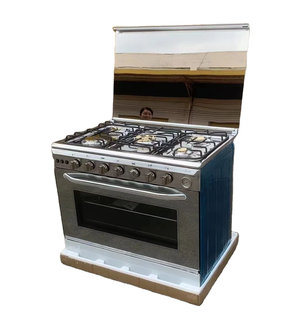 Black Standing Cooking Stove Built-in All Gas Oven Home Standing ...