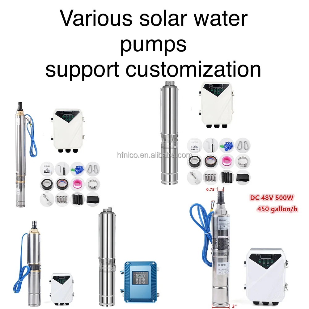 Borehole Solar Well Pump System Water Pump Solar Panel Solar Well Pump ...