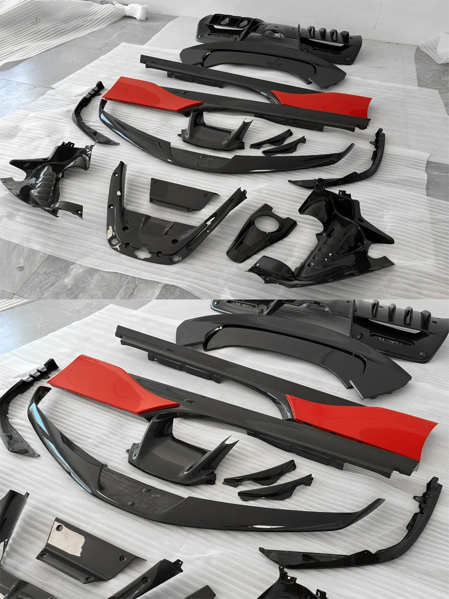Oem Style Carbon Fiber Body Kit Front Bumper Attachment For Ferrari ...