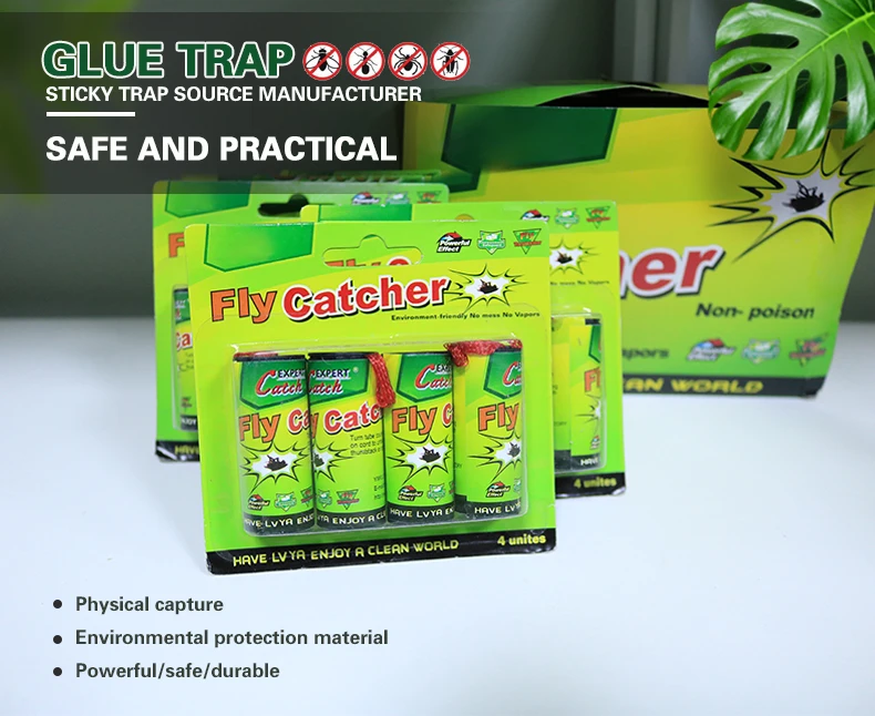 Flying Catcher Ribbons Garden Fly Trap Glue Paper Sticky Home Use No ...