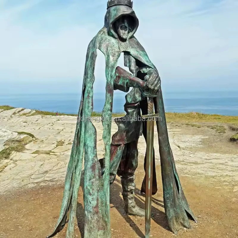 King Arthur Legend Statue - Excalibur Sword Fiberglass Sculpture for ...