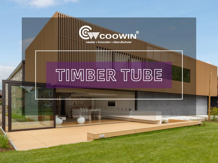 Outdoor Ceiling Coextruded Wood Plastic Composite Louver Timber Tube ...