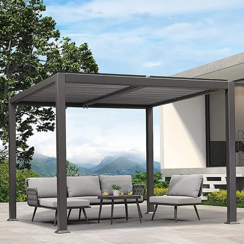 Luxury Customizable Size Outdoor Bioclimatic Pergola Aluminum Louver ...
