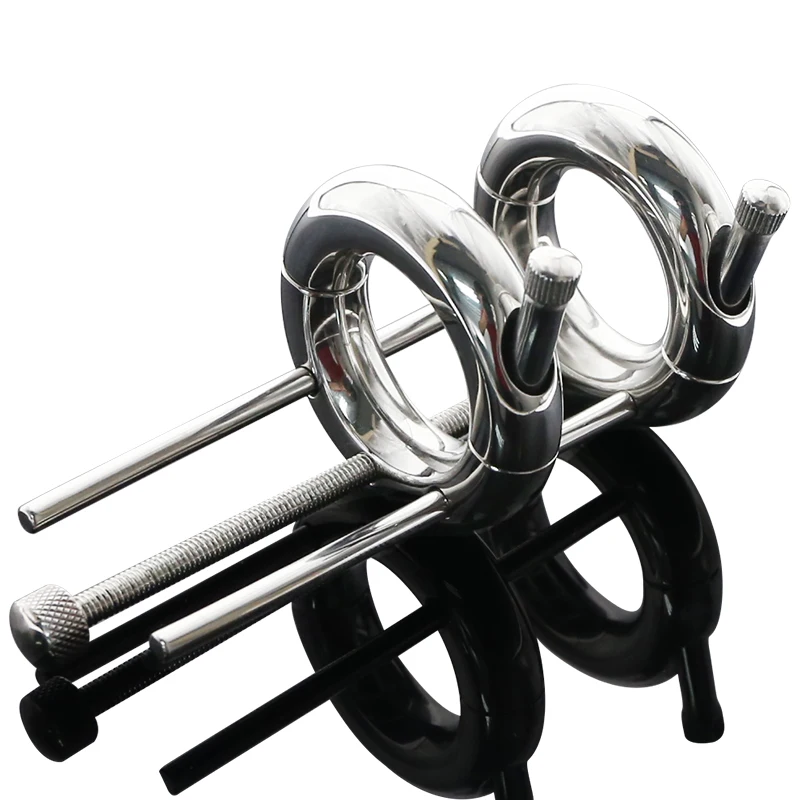 Bdsm Stainless Steel Adjustable Ball Stretcher Exercise Cbt Scrotum ...