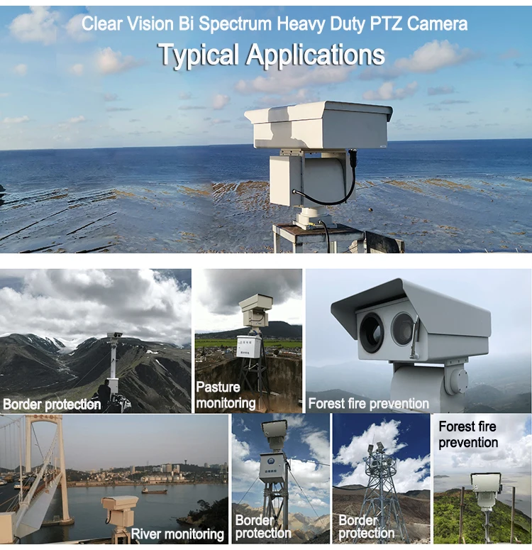 Ptz Camera With Wiper Thermal Sensor 5x Zoom 640*512 30-150mm Visible ...