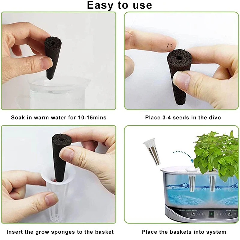 Hydroponics Growing Soil Plant Seed Pod Sponge Grow Sponges Seed ...