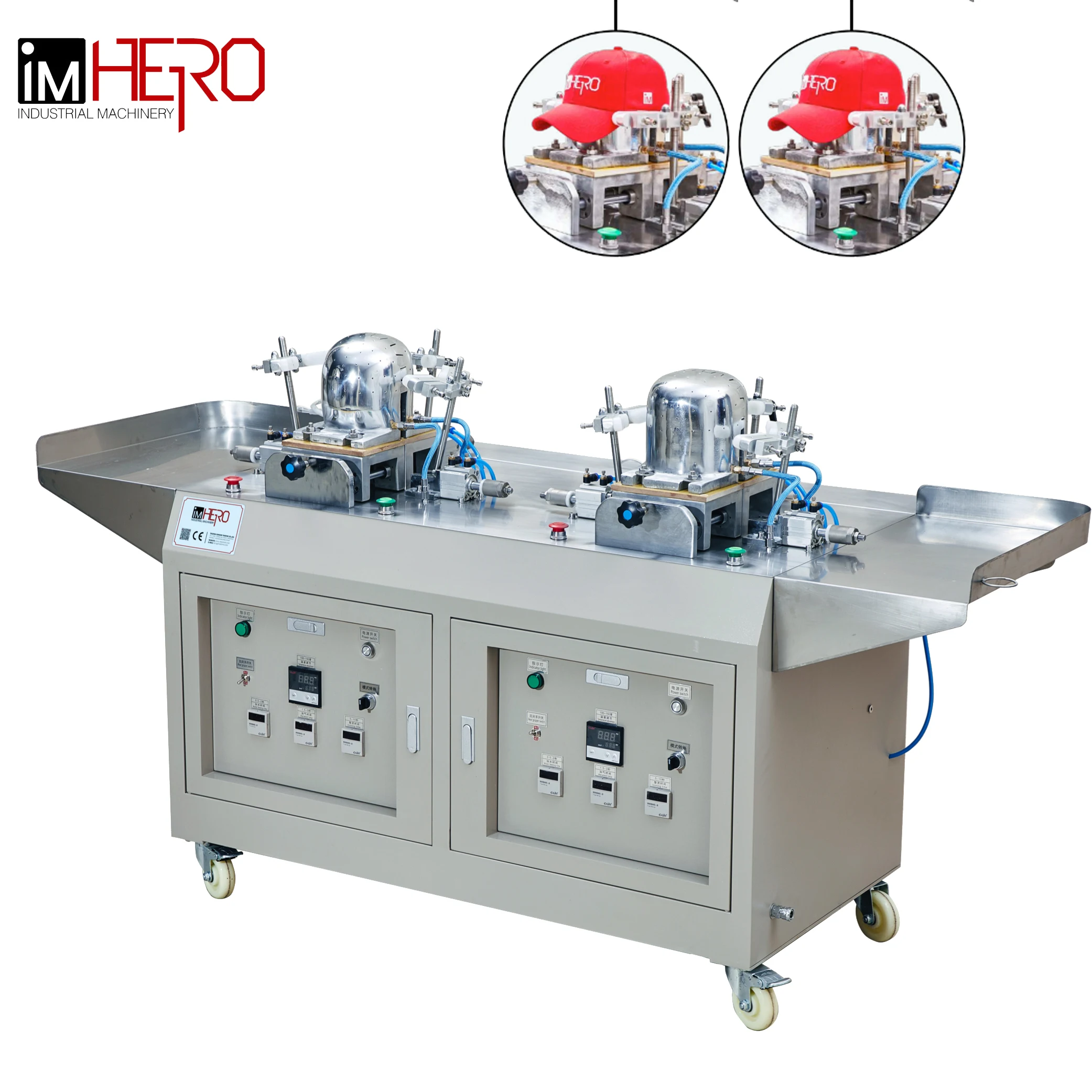 IMHERO Automatic Cap Ironing Machine - Double Heads