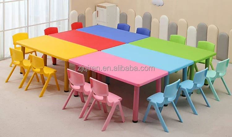 Customized Modern Tables Chair and Table Furniture Plastic Set School ...