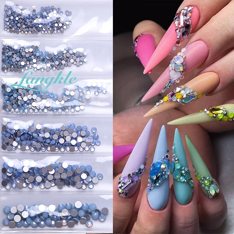 Wholesale Flat Bottom Diamond Nail Art Crystal Nail Art Gem - Buy Nail ...