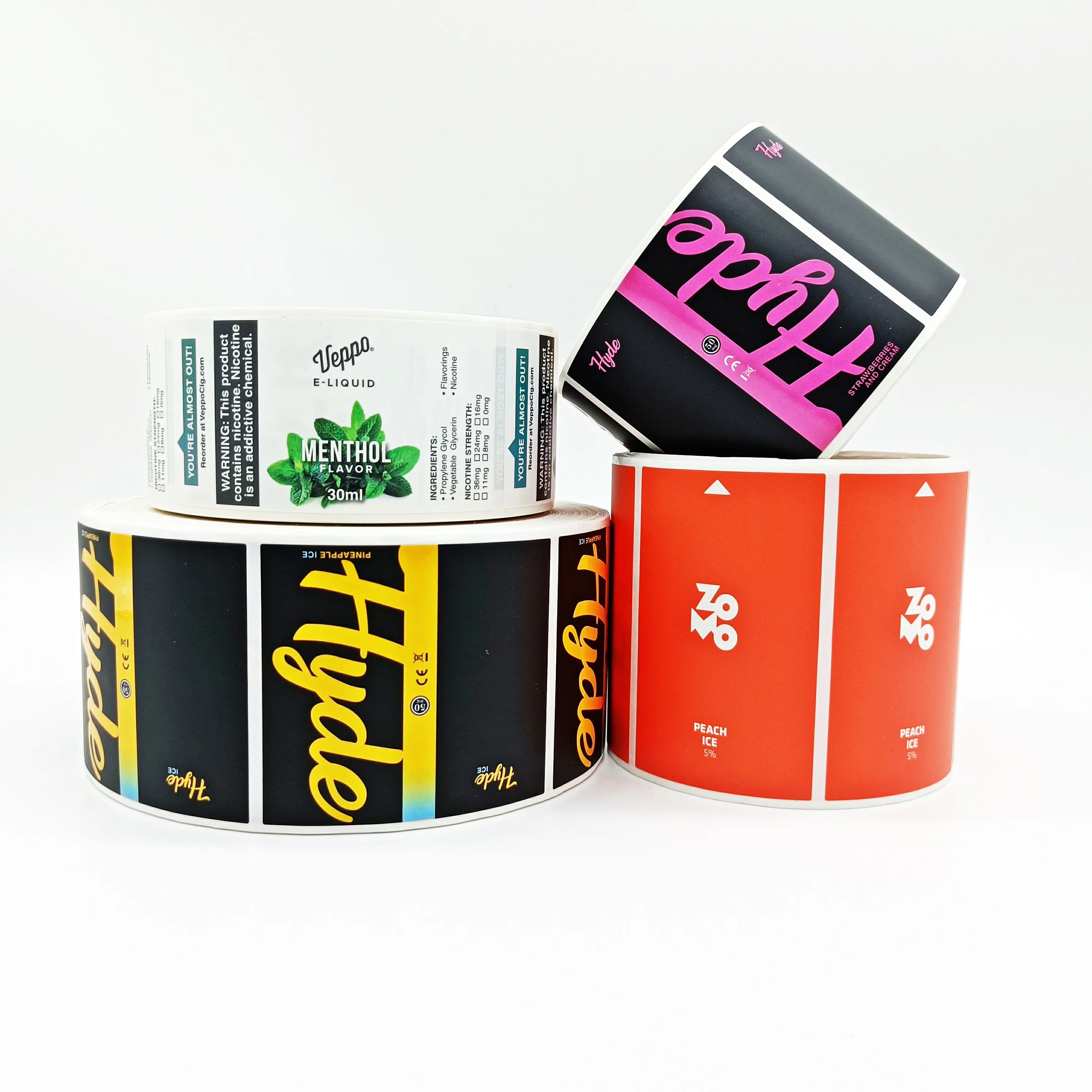 Small Fruit Logo Sticker For Apple Custom Roll & Die Cut Shape Adhesive ...