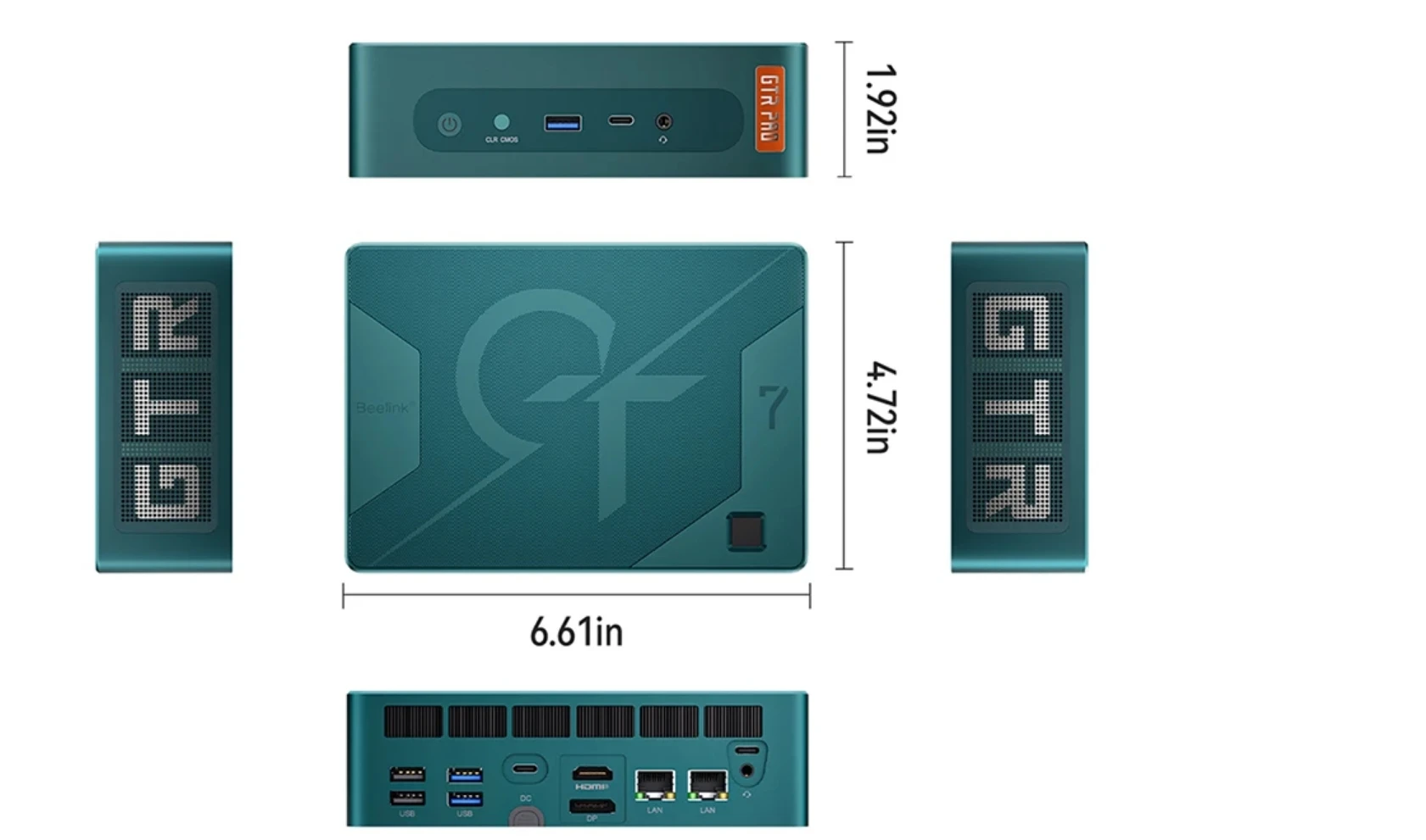 RTS Beelink GTR7 Pro Mini PC - R9 7940HS, 32GB DDR4, 1TB SSD, Dual LAN ...