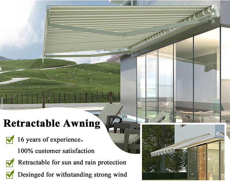Retractable Patio Awnings - Outdoor Rain Blocker Awning for Doors ...