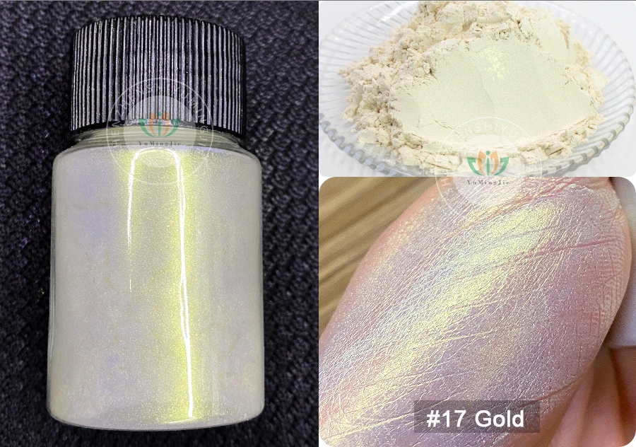 Rainbow Color Natural Pearl Pigment Set Interference Mica Powder ...