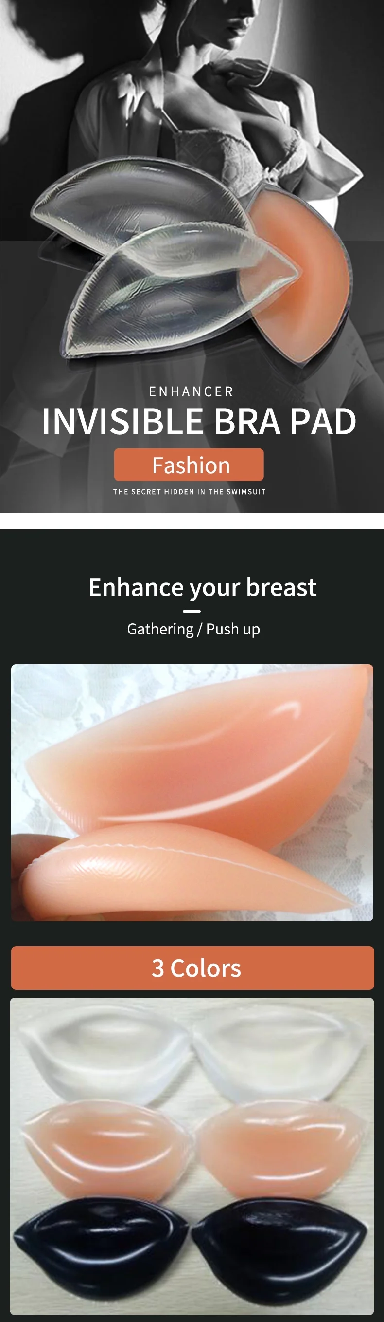 Chinese Manufacturer Women Silicone Bra Insert Small Breast Enhancer ...