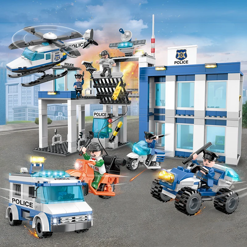 Cogo Plastic City Building Block Kids Model Diy Building Blocks Bricks ...