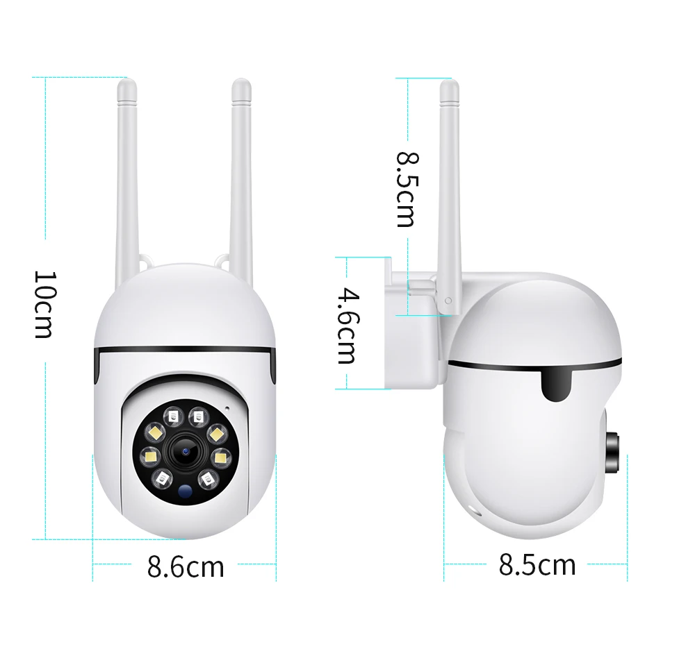 360 Degree Rotated CCTV Camera HD 1080P with Night Vision