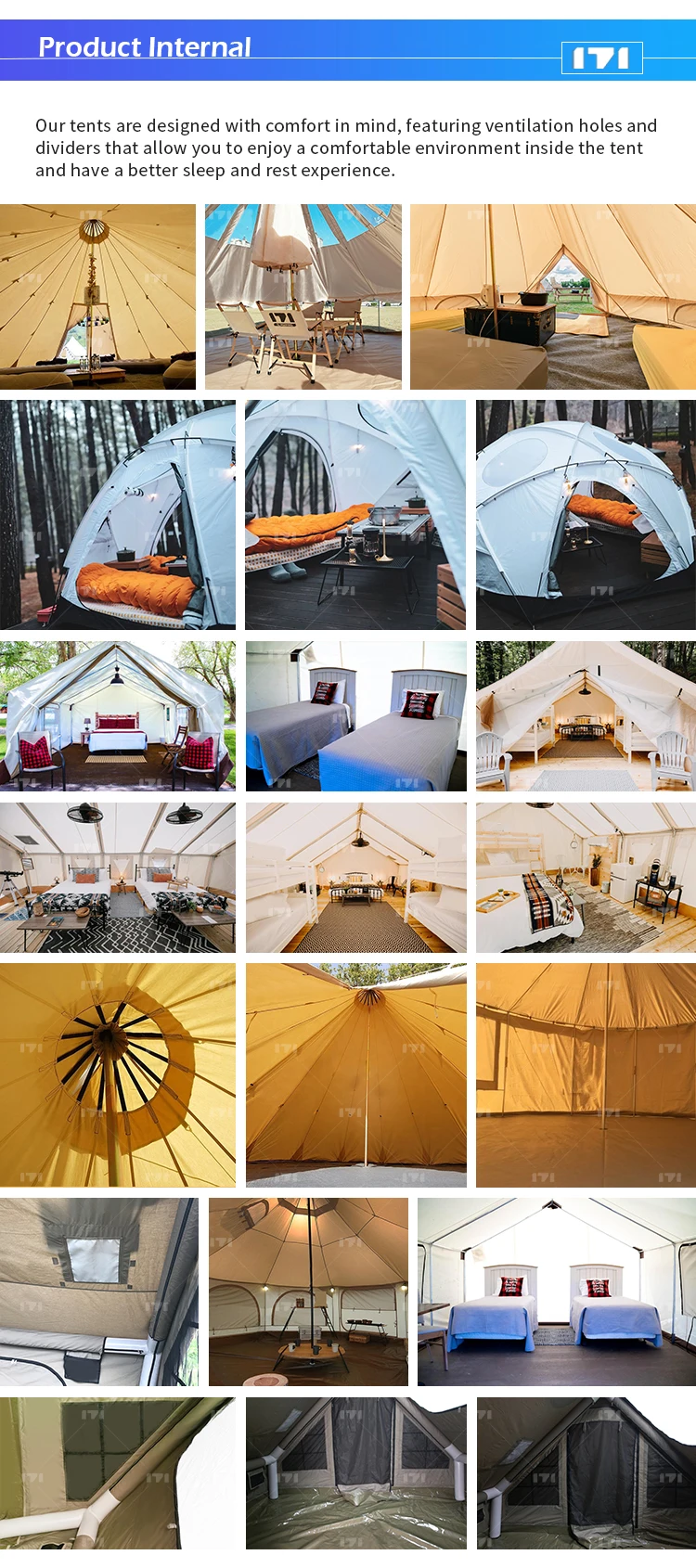 Direct Sling 171 Outdoor Glamping Emperor Tent Glamping Dome Bell ...