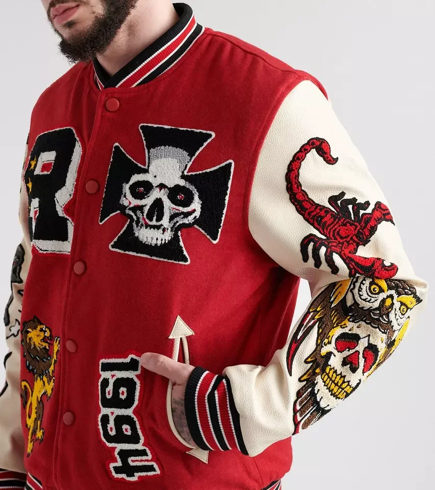 Custom Hip Hop Giacca Streetwear - Plus Size Letterman Jacket