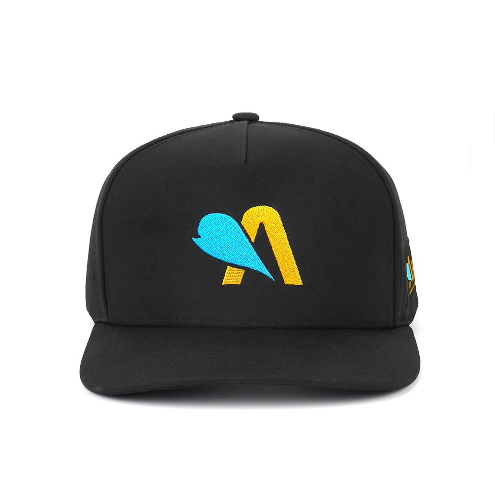 Custom 5 Panel Rubber PVC Logo Baseball Cap - Waterproof