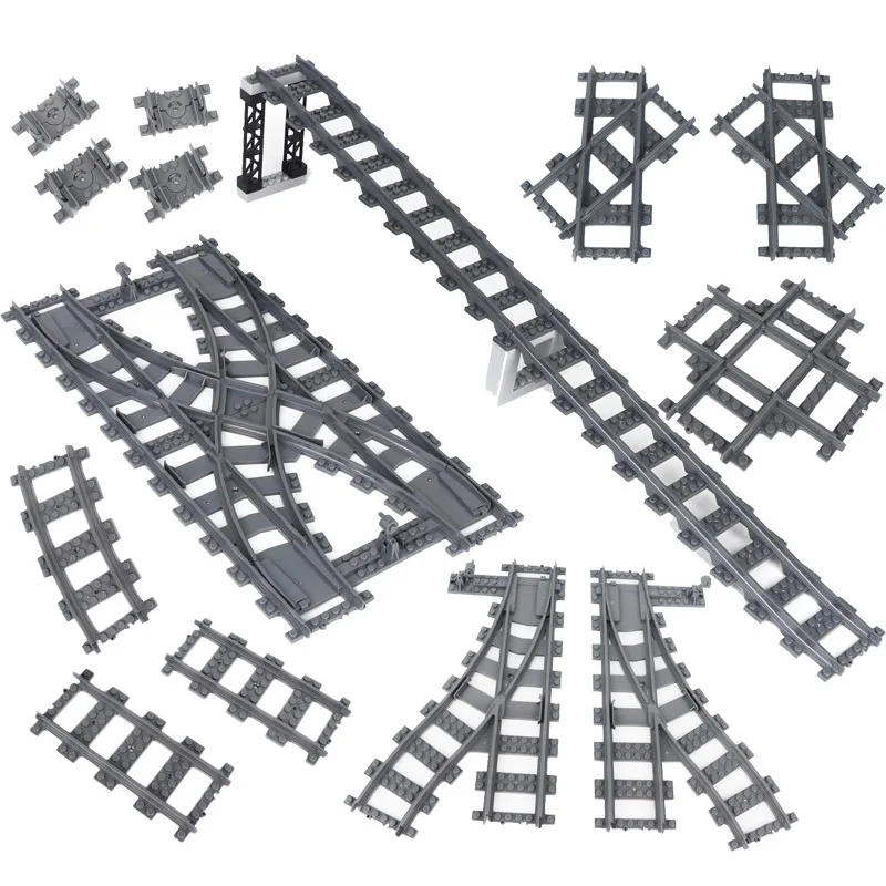 City High-tech Trains Flexible Tracks Forked Straight Curved Rails ...