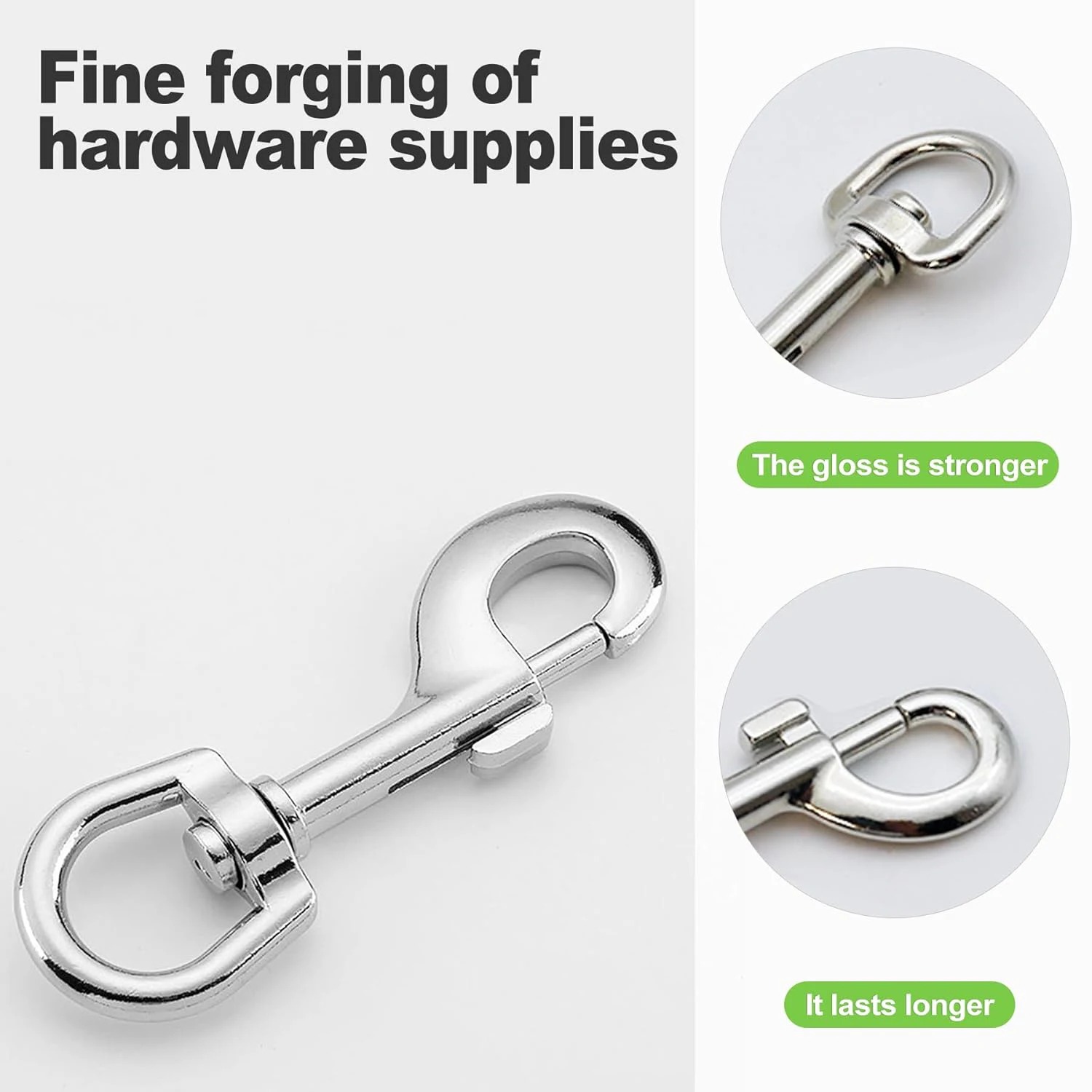Swivel Eye Bolt Snap Hook 316 Stainless Steel Single Ended Trigger Snap ...