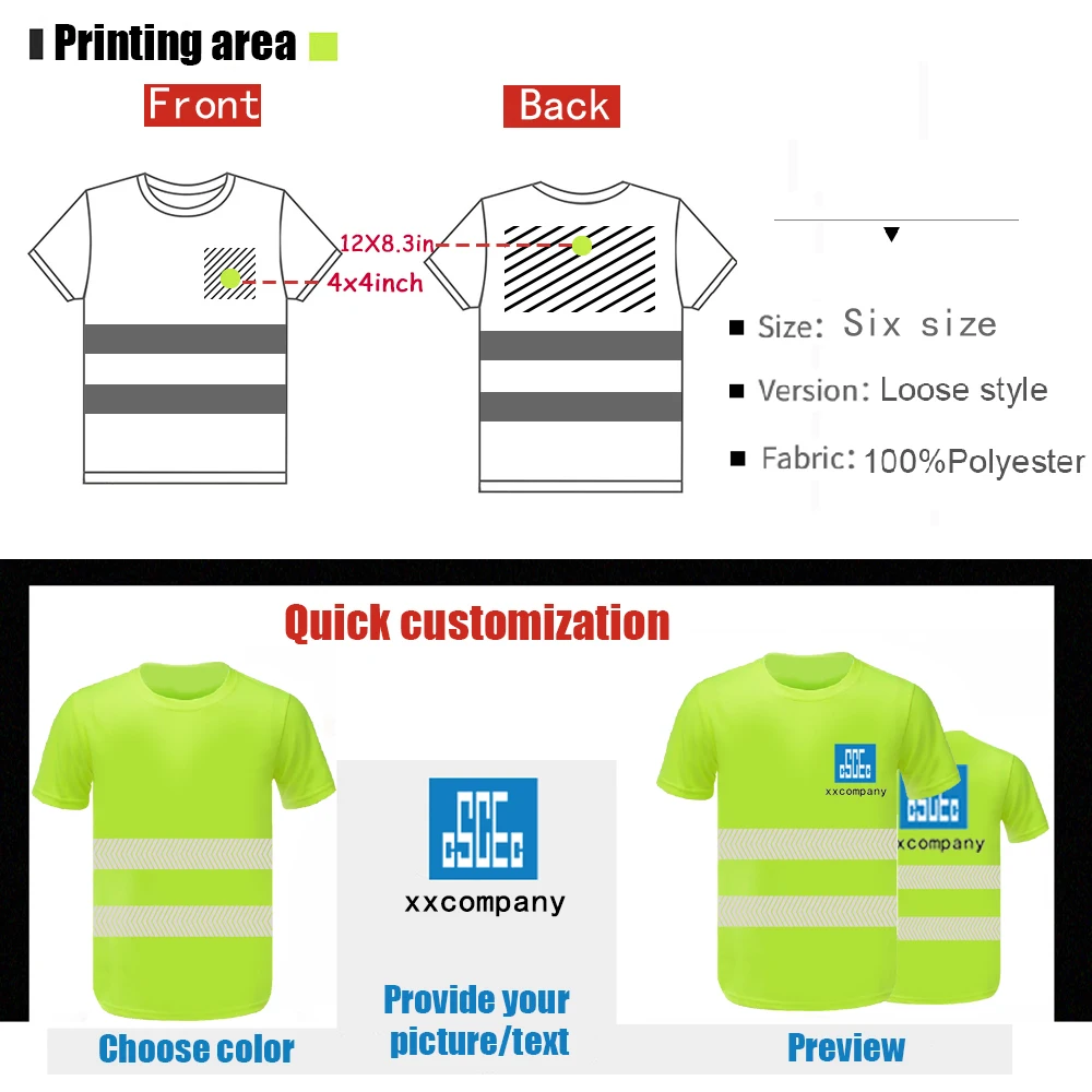Work Shirts Uniforms Safety Reflective Absorb Sweat Work Safety Shirts ...