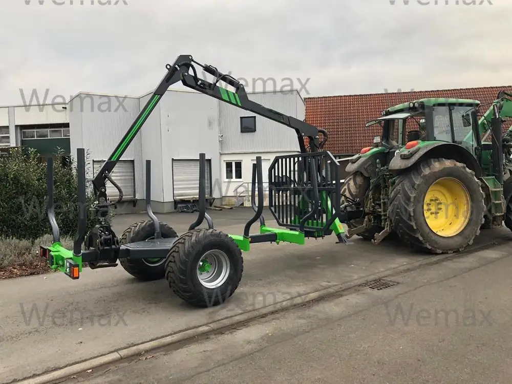 6ton ATV Timber Trailer with Rotator/Grapple, 400kg Lift Capacity for ...