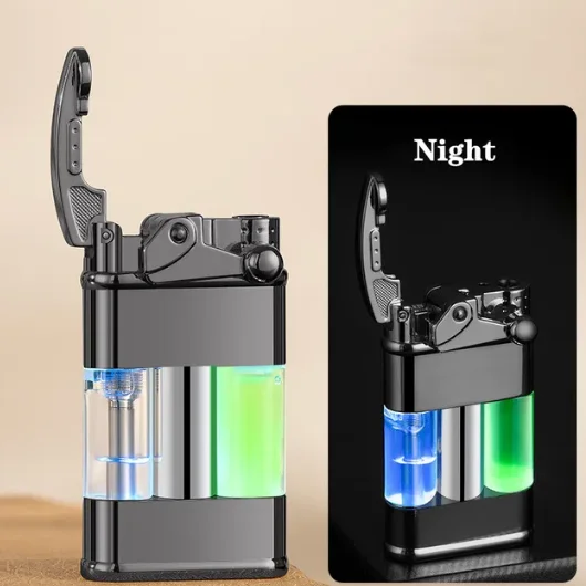 Rocker Switch Ignition Butane Gas Lighter Outdoor Windproof Turbo Torch ...