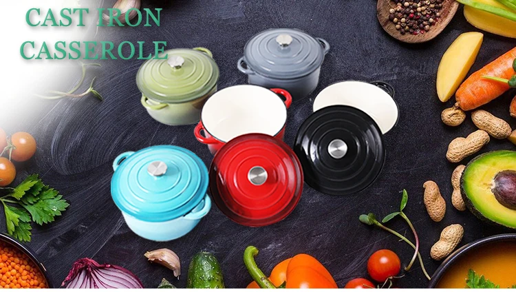 Dutch Oven Cast Iron Cookware Pot Set 7 Piece Set With Wooden Box - Buy ...
