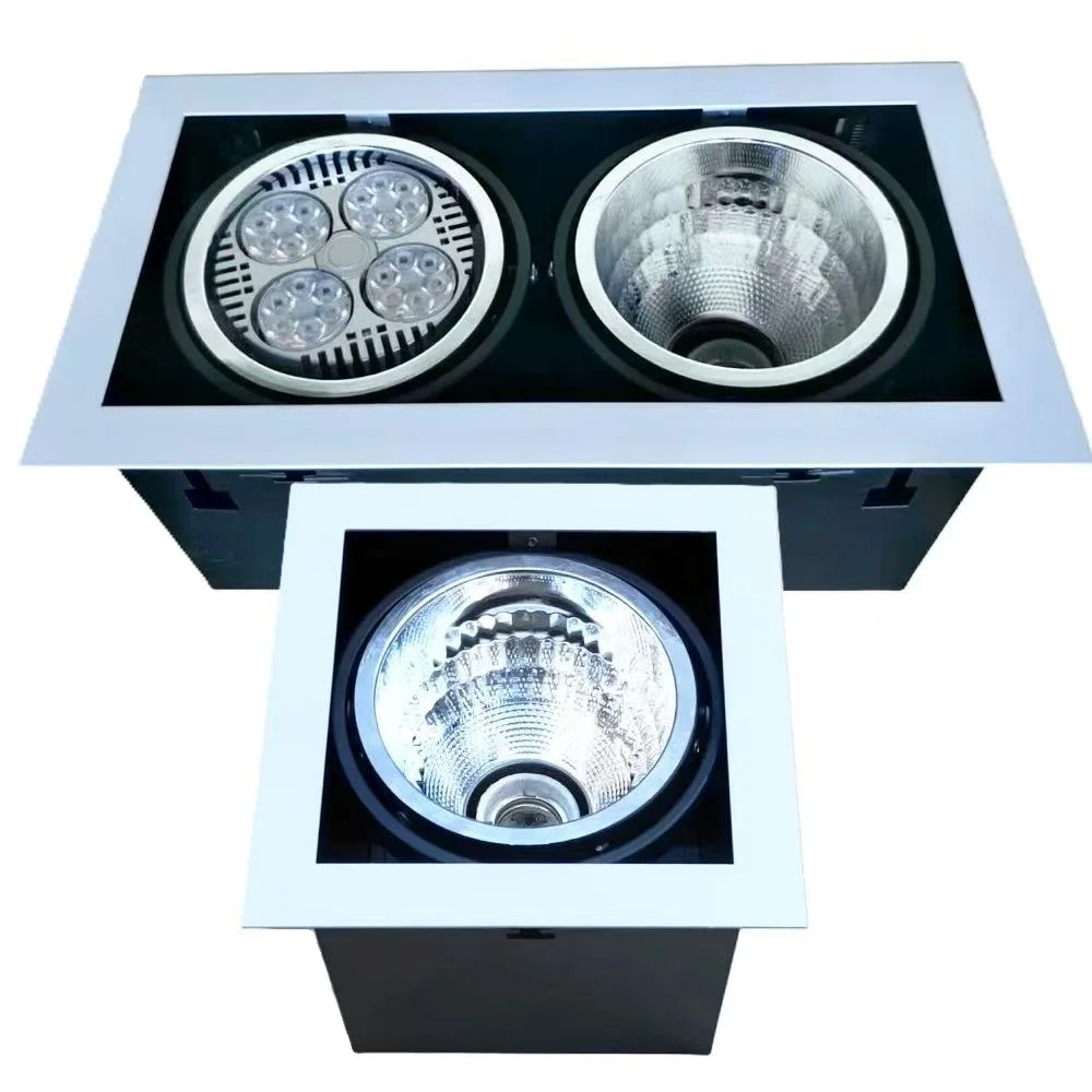 White par30 par38 led bulb fitting e27 par20 housing square recessed ...