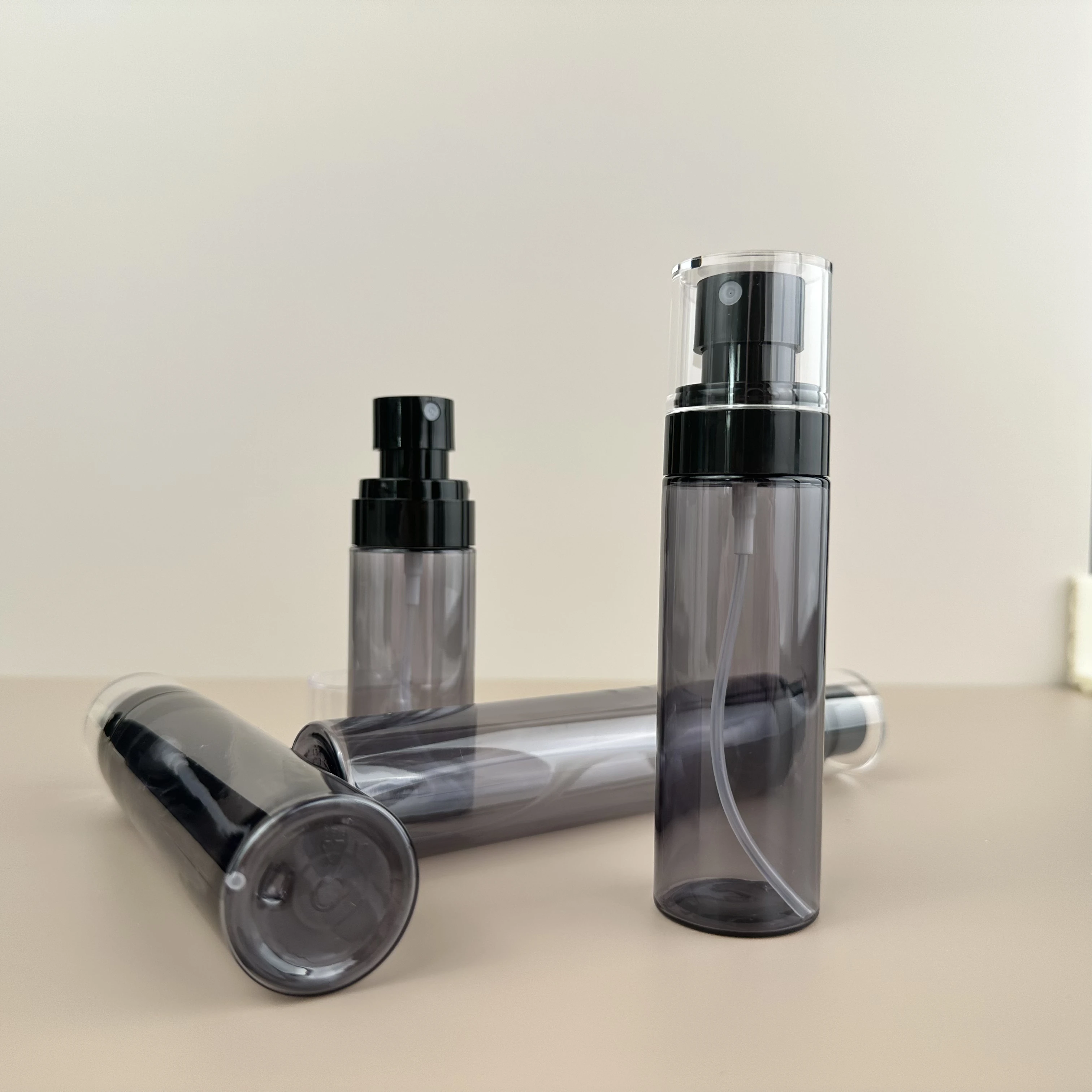 4oz Black Mist Sprayer Plastic Bottle 100ml Cosmetics Packaging Hair Matte Fine Mist Spray ...