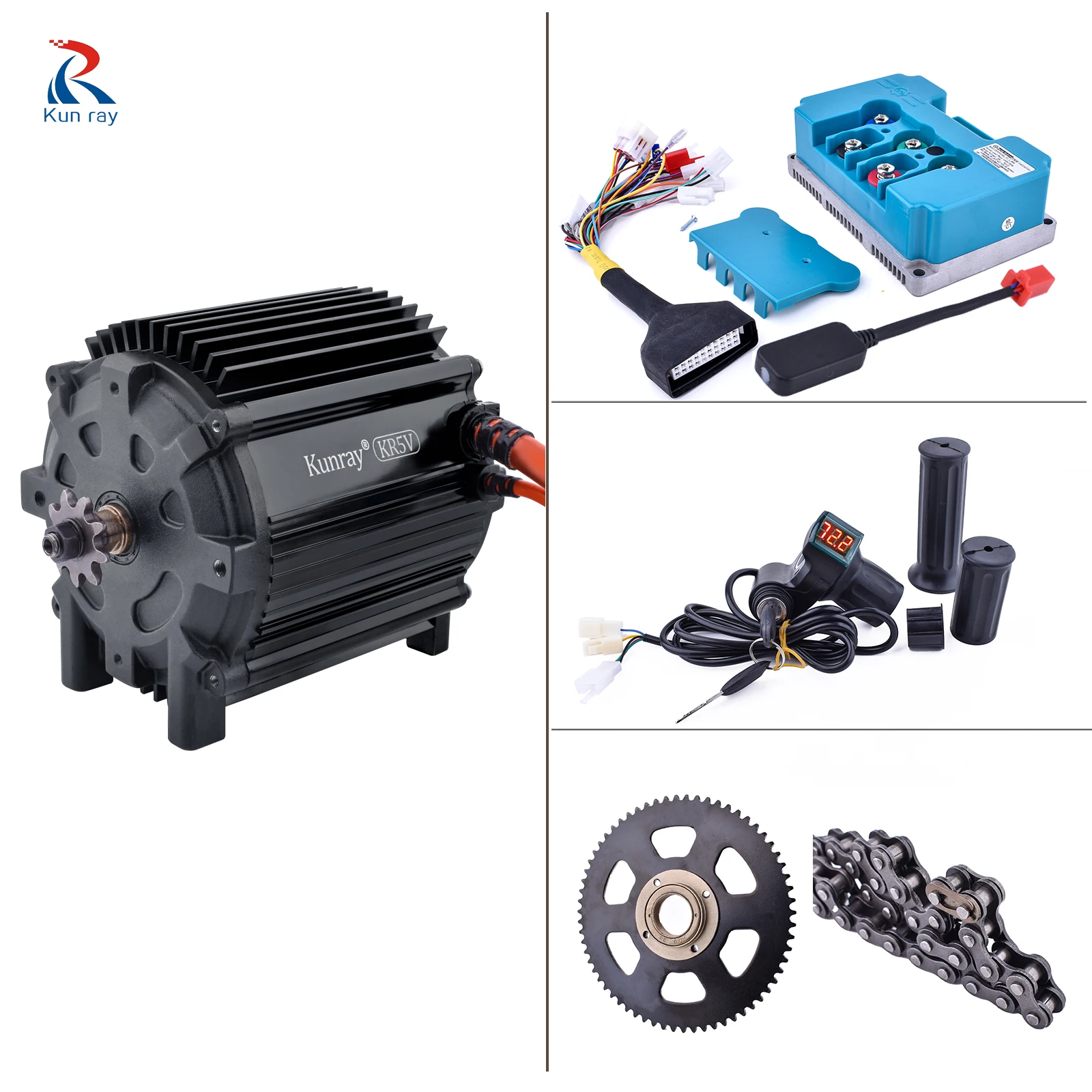 Kr5v Kunray 72v 5000w Electrice Brushless Motor For Electric Motorcycle ...