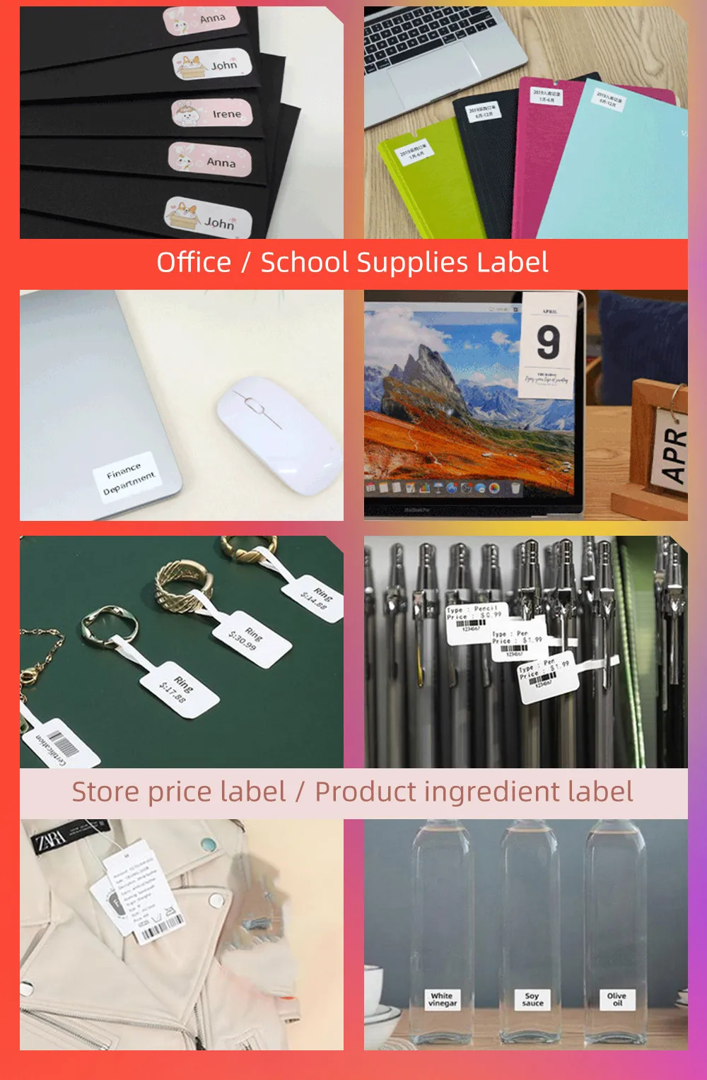 Impresora Termina 58mm Bt Usb Label Printer Mini Qr Code Home Storage ...