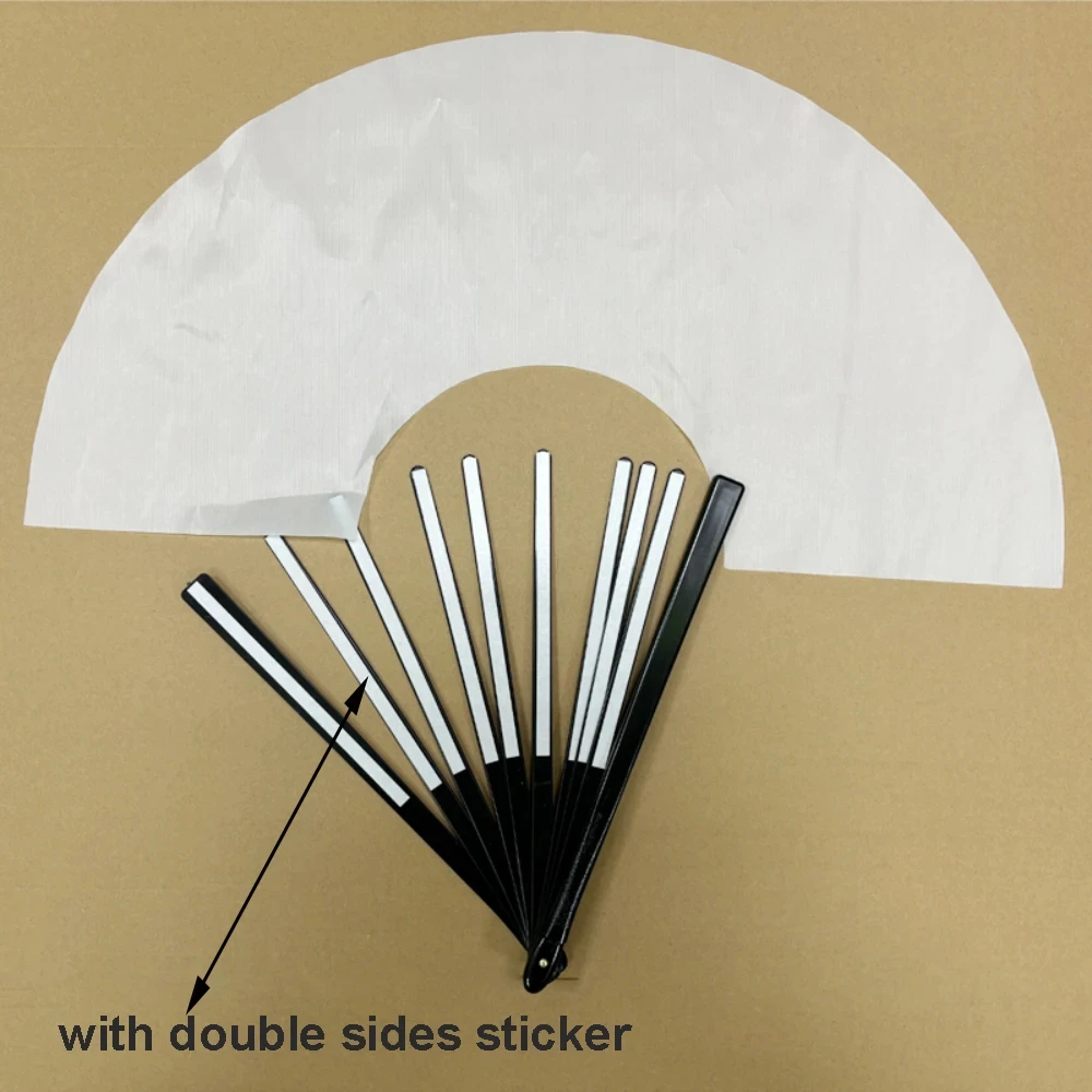 Sublimation Clack Fans Blanks Plastic Ribs KONG FU Hand Fan
